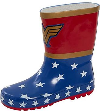DC Comics Wonder Woman Bottes de pluie en caoutchouc pour femme - - Rouge, 36 2/3 EU