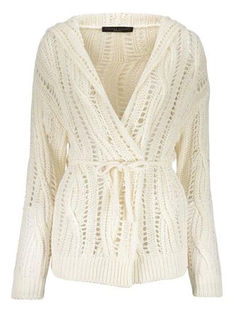 Fabiana Filippi cardigan en maille ajouré - Blanc