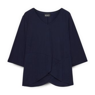 Fiorella Rubino Jersey-T-Shirt mit Portemonnaie-Detail - - Blouses & Shirts - Damen - Blau - XS/S