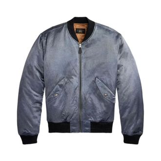 Ralph Lauren Homme, Vestes, Bleu, Taille: M Veste Aviateur Brod&eacute;e en Satin