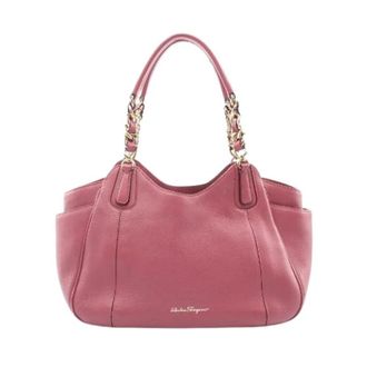 Ferragamo Pre-owned Gancini Leder Handtasche - - Pre-owned - Damen - Rosa - ONE SIZE