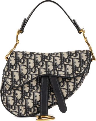 Dior Crossbody Bags - Oblique Saddle Mini - Gr. unisize - in Blau - f&uuml;r Damen