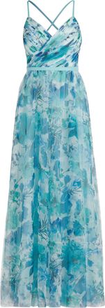 Vera Mont Damen 8526/4124 Kleid, Weiß/Mintgrün, 32