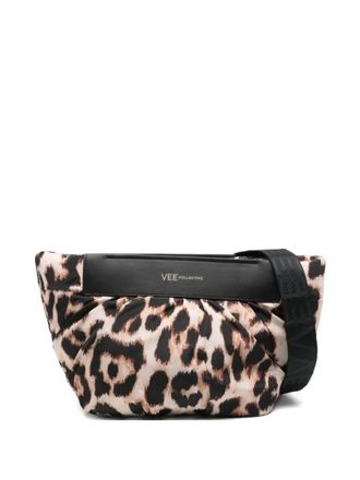 VeeCollective Clutches - Leopard Print Nylon Clutch With Padded Finish - Gr. unisize - in Schwarz - f&uuml;r Damen