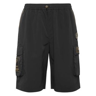 Plein Sport Homme, Shorts, Noir, Taille: L Short Cargo Laminated