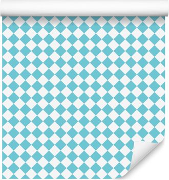 OEM Carta Da Parati Geometrica A Rombi Color Celadon Per Soggiorno E Camera Da Letto, 50x1000 Cm