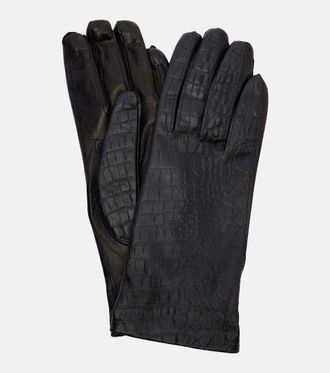 Toteme Gants en cuir emboss&eacute;
