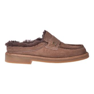 Baldinini Femme, Chaussures, Beige, Taille: 38 EU Sabot en cuir su&egrave;de