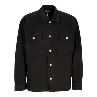 Obey Schwarze Hemdjacke mit Kragen - - Jackets - Herren - Schwarzk - M