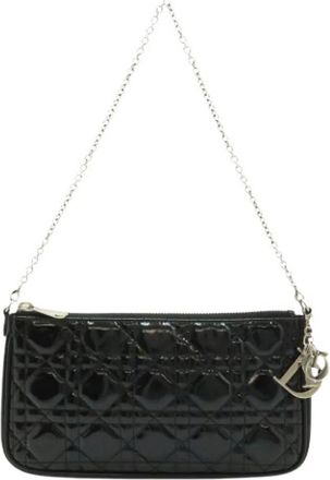 Dior Sac pochette en cuir Pre-owned - Femme - Pre-owned - Noir - Taille: ONE Size