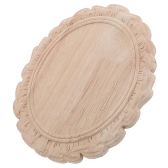 Angoily Ciieeo Spiegelrahmen aus Holz mit Schnitzereien Unbemalter Vintage-wandrahmen im Europ&auml;ischen Stil Handgefertigter Massivholzrahmen f&uuml;r Zuhause und Sc