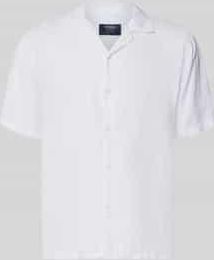 Mc Neal Regular Fit Leinenhemd mit Reverskragen