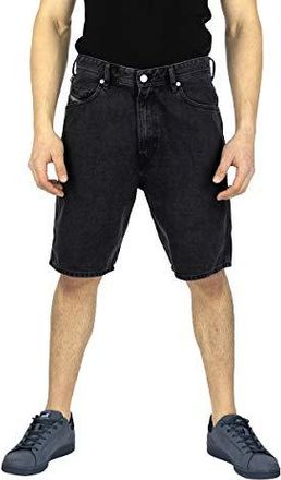Diesel D-Willoh Calzoncini - Short en Jean Noir Coupe Classique