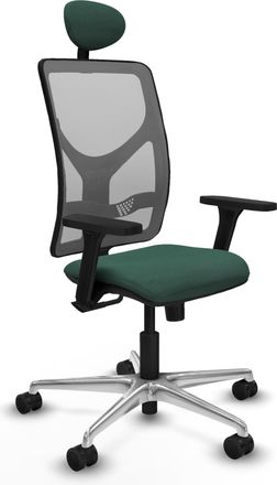 Piqueras y Crespo B&uuml;rostuhl Home Office mit 3D-Armlehnen, h&ouml;henverstellbarer Lendenwirbelst&uuml;tze und festem Kopfteil, ausgestattet mit 3 Positionen und Schneidschaum, Gr