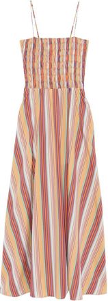 Faithfull The Brand Anniken Maxi Striped Smocked Dress