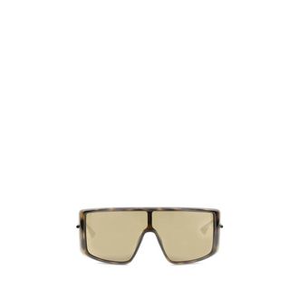 Alexander McQueen T-Bar Visier Sonnenbrille Schildpatt Braun - - Accessories - Damen - Braun - ONE SIZE