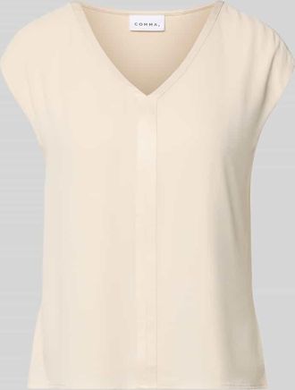 Comma T-Shirt mit V-Ausschnitt