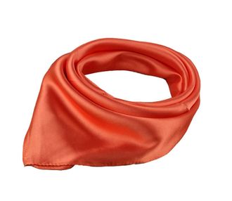 ACVIP Damen Einfarbig Halstuch Kopftuch Nickituch Frauen Satin Quadratisches Halstuch(Orange)