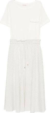 Liu Jo Femme, Robes, Blanc, Taille: 36 FR Wa6308 T437A Y9990 Robe Midi