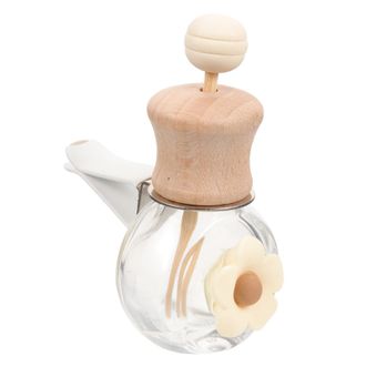 Angoily Leere Glas Duftflasche Autoduft Diffusor Flasche Aromatherapie Nachf&uuml;llbar Holzverschluss F&uuml;r Auto Reisen Aerischer &Ouml;le