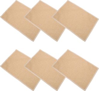 NUOBESTY 6 St&uuml;ck Waschbare Platzsets Tischunterlagen Hitzebest&auml;ndig Dekorative Tischdeko Braun aus Leinenoptik f&uuml;r Restaurant K&uuml;che Haushalt