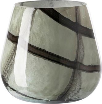 Fink Marly/Vase,Windlicht,schwarz,Salbei/H.17cm,D.18,5cm