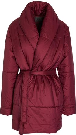 8 by YOOX RECYCLED NYLON BELTED PUFFER MIDI COAT