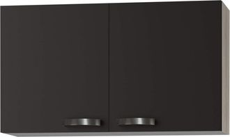 Optifit Kult Küchen Hängeschrank Oberschrank »Faro«, grau anthrazit, Breite 100 cm, O106-9+KUFR