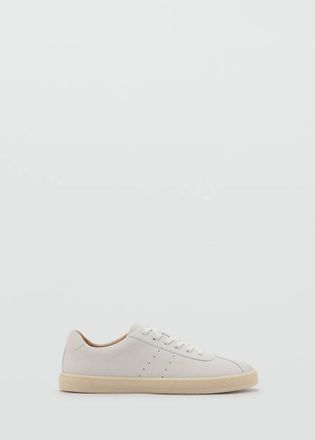 Mango Tennis empi&egrave;cements cuir blanc - Homme - 39 - MANGO MAN