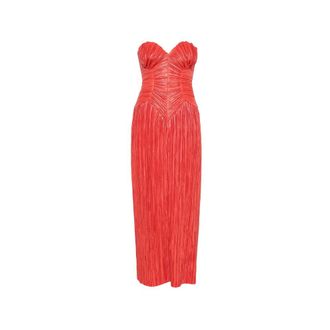 Cult Gaia Ashika Pleated Strapless Dress