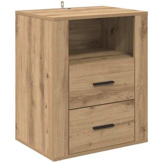 vidaXL Cabinet de chevet avec tiroir chêne artisanal 50 x 36 x 60 cm vidaXL
