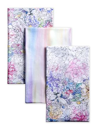 Maison d'Hermine Floral Love 100% Baumwolle Set von 3 Multi-Purpose Küchenhandtuch | Bar Handtücher | Frühling/Sommer (50 cm X 70 cm)