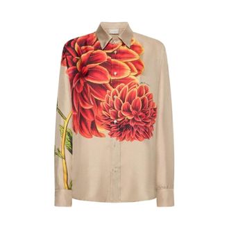 Pierre-Louis Mascia Femme, Blouses et Chemises, Beige, Taille: 44 FR Aloebio Long-sleeve Shirt