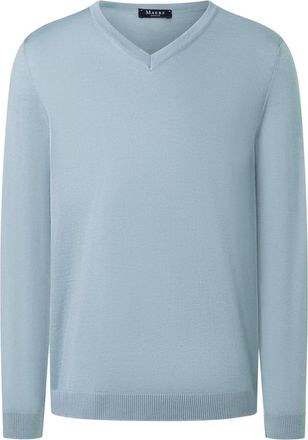 Maerz Leichter Pullover aus Merinowolle mit V-Ausschnitt in