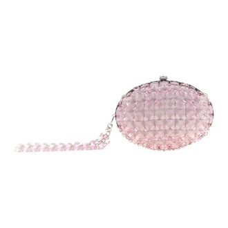 Self Portrait Femme, Sacs, Rose, Taille: ONE Size Satin Clutch Bag