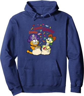 Garfield Odie Halloween-Leckerbissen Candy Ghouls Night Retro Pullover Hoodie