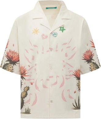 Barrow Barrow, Homme, Chemises, Multicolore, Taille: M Chemise &agrave; Manches Courtes avec Imprim&eacute; Cactus