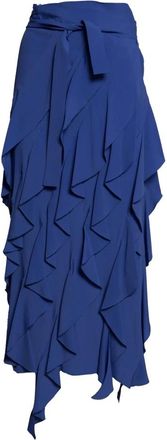 Erika Cavallini Semi Couture Femme, Jupes, Bleu, Taille: 36 FR Wrap Midi Skirt