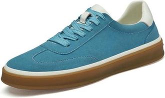 Generic QXDZSW Suede Cuir Skateboard Chaussures Lacets Casual Chaussures Loisirs Marche Mâle Tenis Masculino Chaussures de marche en plein air Baskets, bleu, 