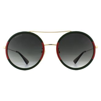 Gucci Sonnenbrille GG0061S 003 Gold Gr&uuml;n und Rot Gr&uuml;n Gradient