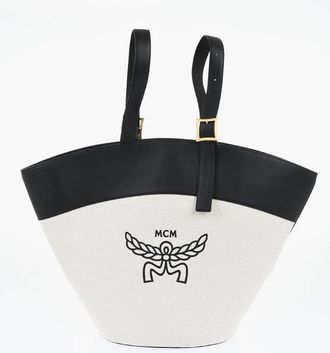 MCM Two-Tone Tote Bag with Frontal Logo Gr&ouml;&szlig;e Unica