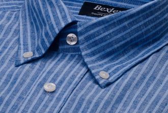 Bexley Colten - Chemise homme chambray bleu ocean et bleu