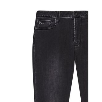 Emporio Armani Jean slim en coton m&eacute;lang&eacute;