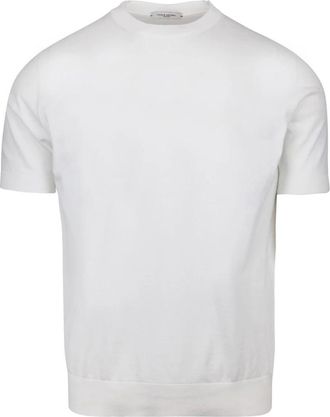 Paolo Pecora Homme, Tops, Blanc, Taille: S T-shirt Blanc en Coton Coupe R&eacute;guli&egrave;re