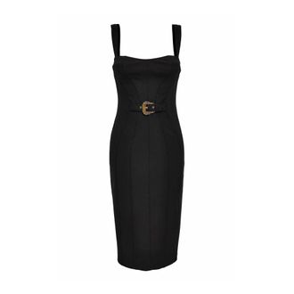 Versace Jeans Couture Damen, Kleider, Schwarzk, LGr&ouml;&szlig;e