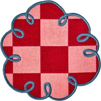 BITOSSI HOME Dessous de verre vichy Dama Rosa - Set de 2 Bitossi