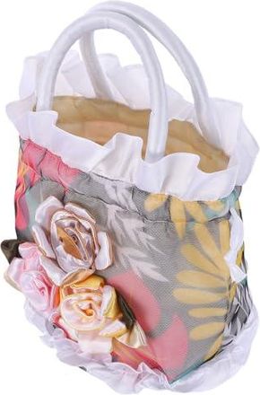 BESPORTBLE Pochette de Soir&eacute;e Fleurie pour Femme Paquet Seau Brod&eacute; Poign&eacute;e Petite Pochette Blanche 278 Paquet &agrave; Main Vintage Floral pour Mariage et Soir&eacute;e &Eacute;l&eacute;gan