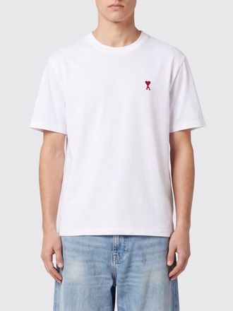 Ami T-shirt &agrave; manches longues en coton biologique avec logo brod&eacute;