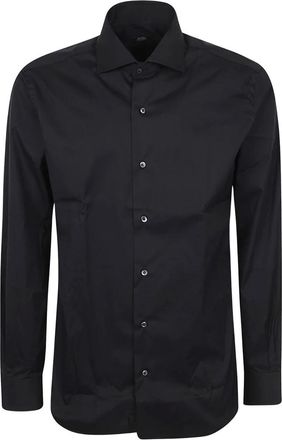 Barba Homme, Chemises, Noir, Taille: XL Chemise Classique Popeline Stretch