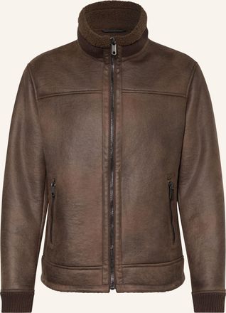 Milestone Jacke Msriano In Lederoptik braun